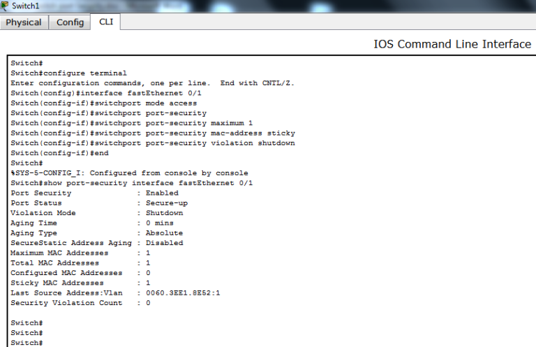 Cisco Switch Port Security Commands – The Tech Factors Cisco Switch Port Security Commands – The Tech Factors